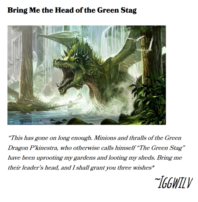 The Green Stag - The Quelmar Wiki
